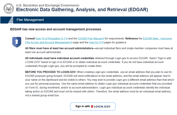 SEC Filing Codes Guide for EDGAR Next - Colonial Filings